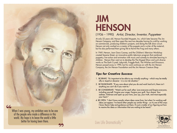 Jim Henson Bio Poster – Ludlam Dramatics